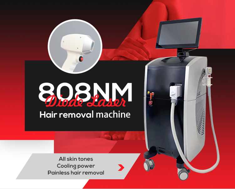 Permanent Painless Laser Hair Removal Machine 808nm Diode Hair Remove ...