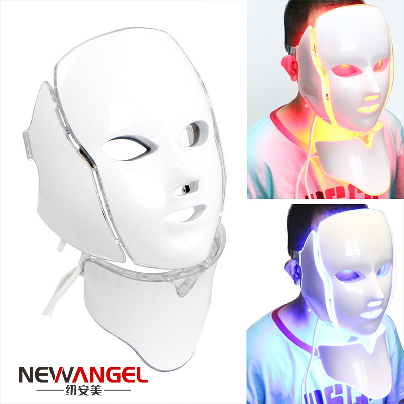 New 7 color led therapy mask for face and nack